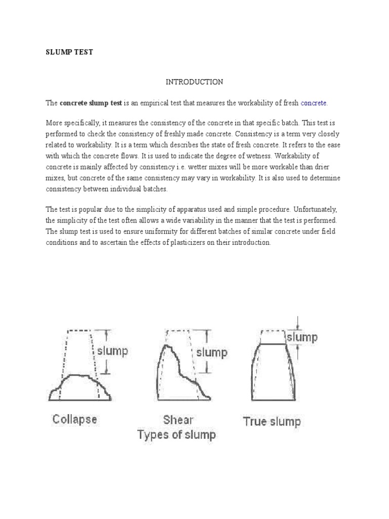 Slump Test | PDF | Concrete | Civil Engineering