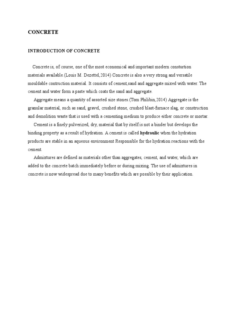 Introduction of Concrete | PDF