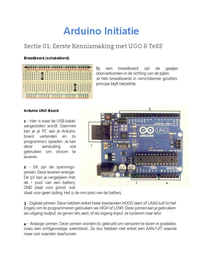 Arduino Initiatie 01 Eerste Kennismaking | PDF