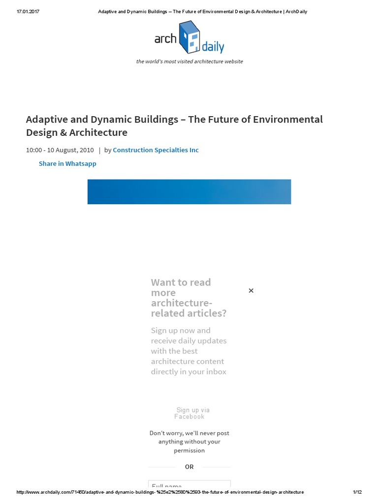 Adaptive and Dynamic Buildings - The Future of Environmental Design ...