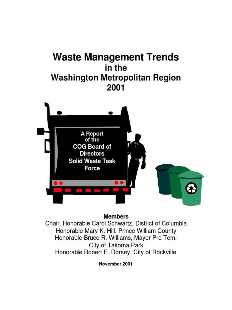 Waste Management Trends: in The Washington Metropolitan Region 2001 ...