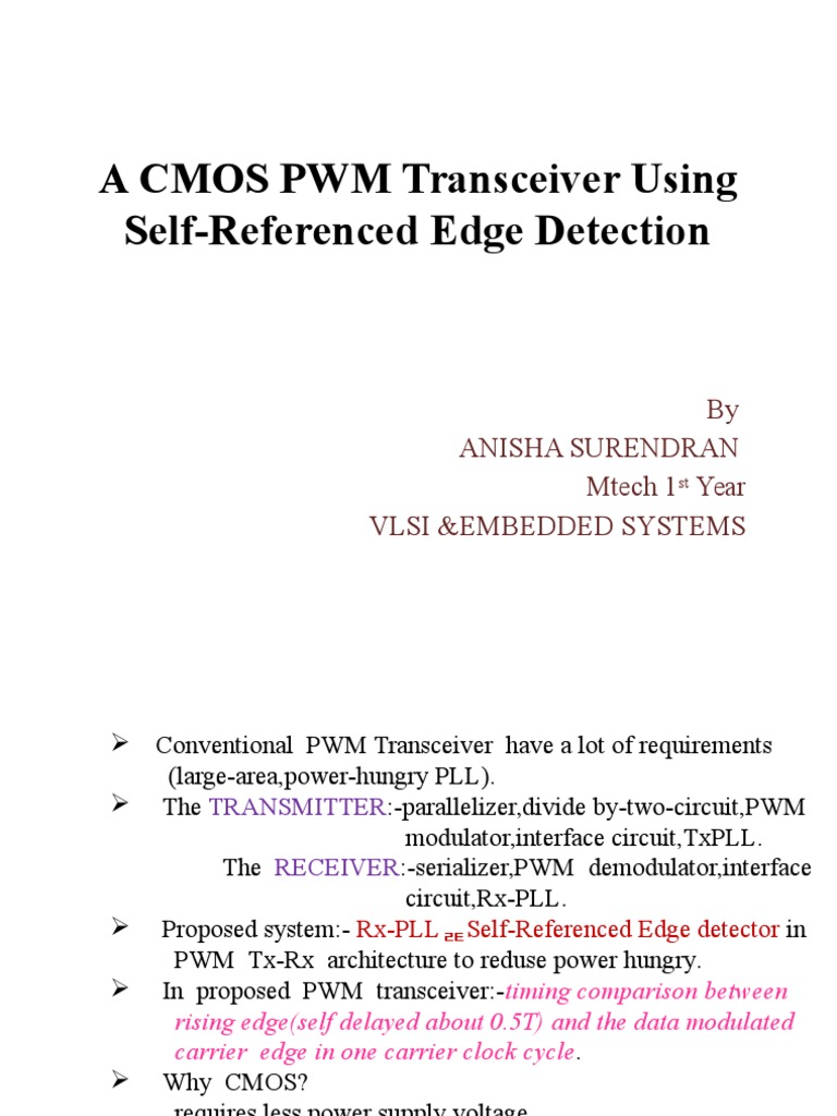 A CMOS PWM Transceiver Using Self-Referenced Edge Detection | PDF ...