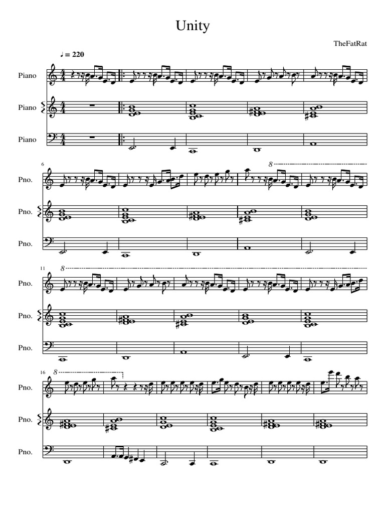 TheFatRat - Unity PDF | PDF