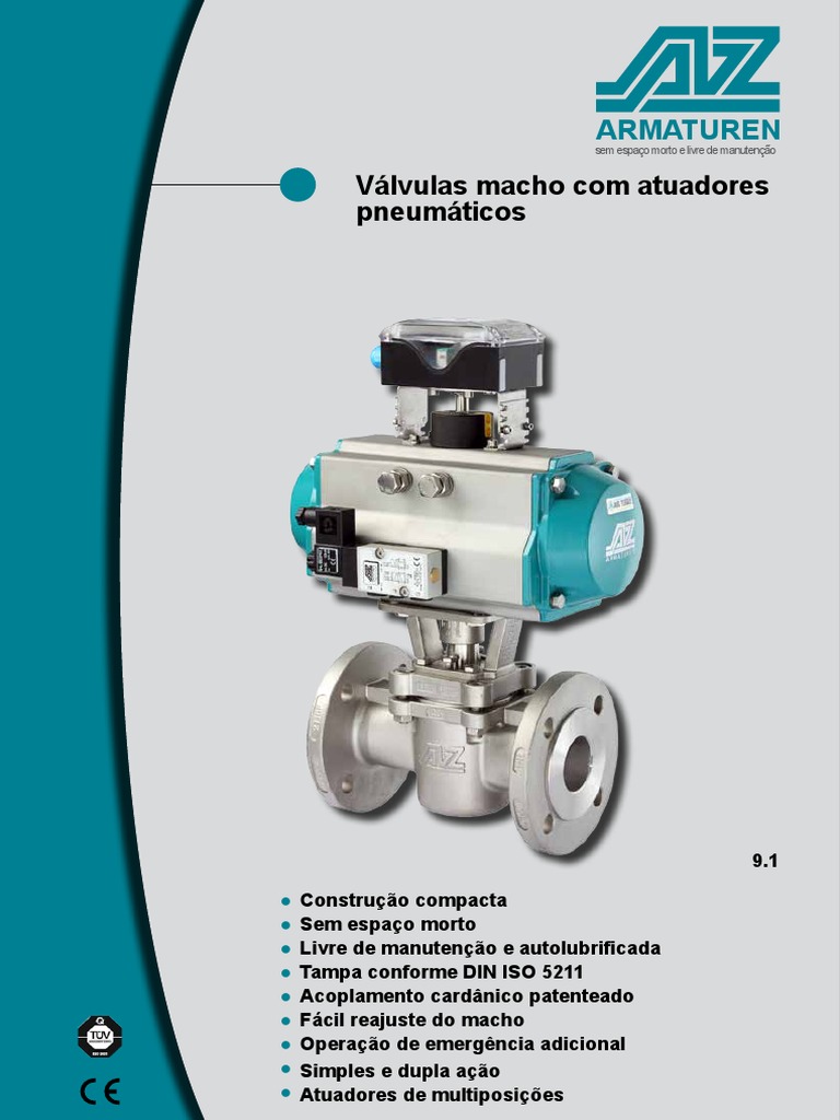 Válvulas Macho Com Atuadores | PDF | Engenharia Mecânica | Science