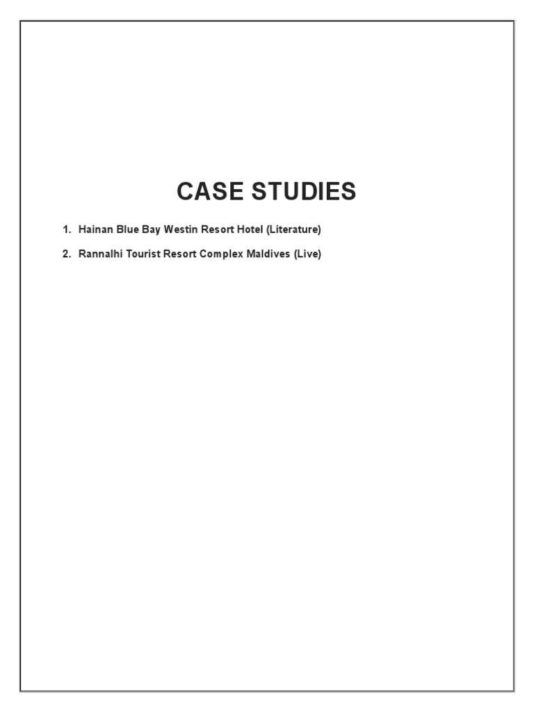 Beach Resort Architecture Case Studies | PDF | Male | Hotel And ...