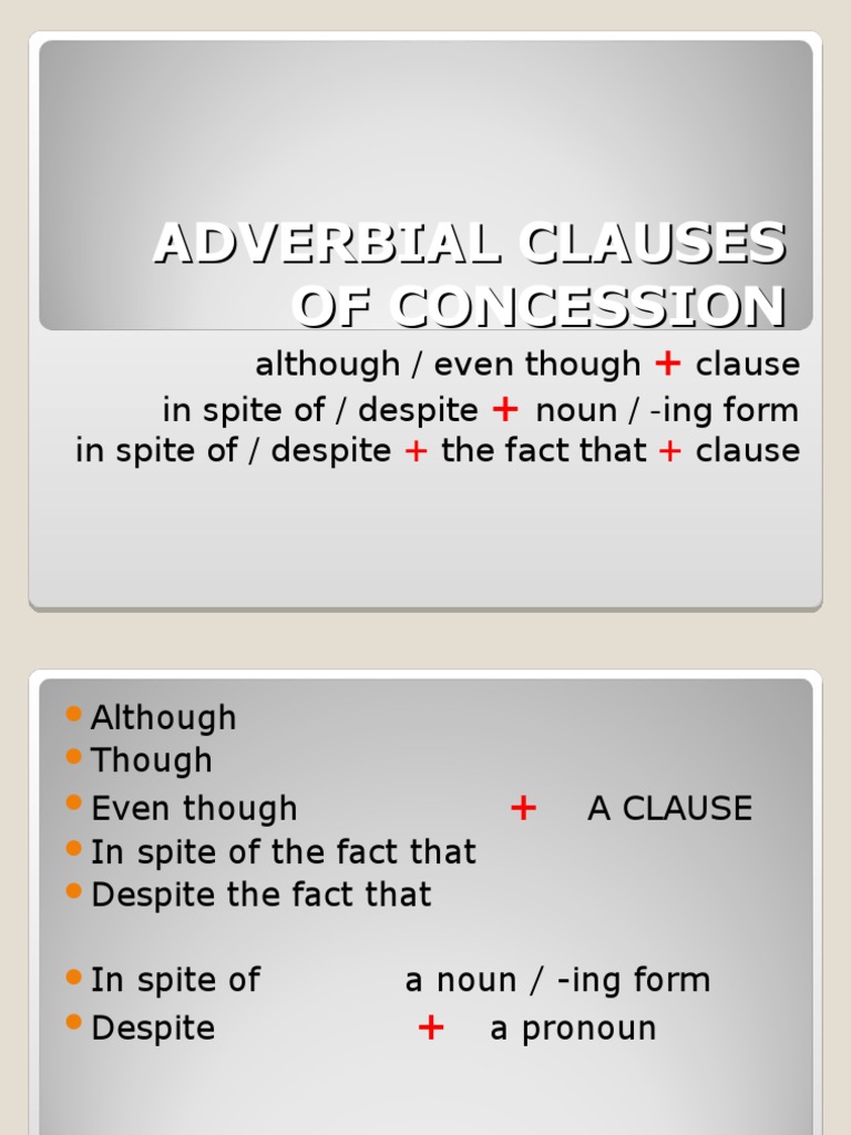 2 - Adverbial Clauses of Concession | PDF