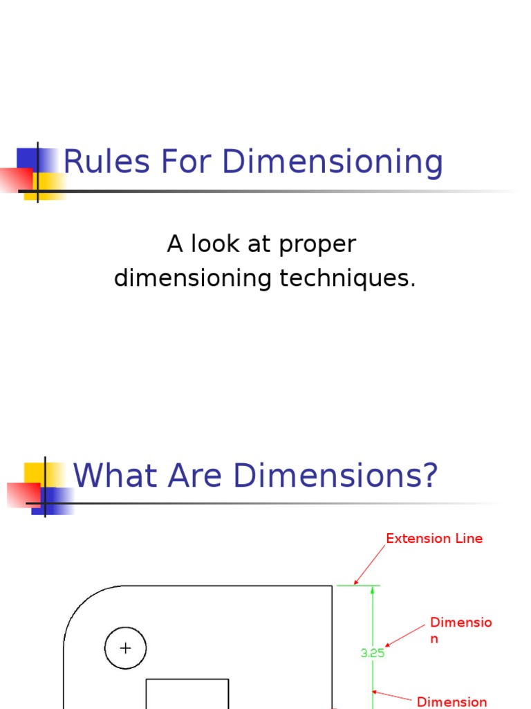 Rules For Dimensioning | PDF