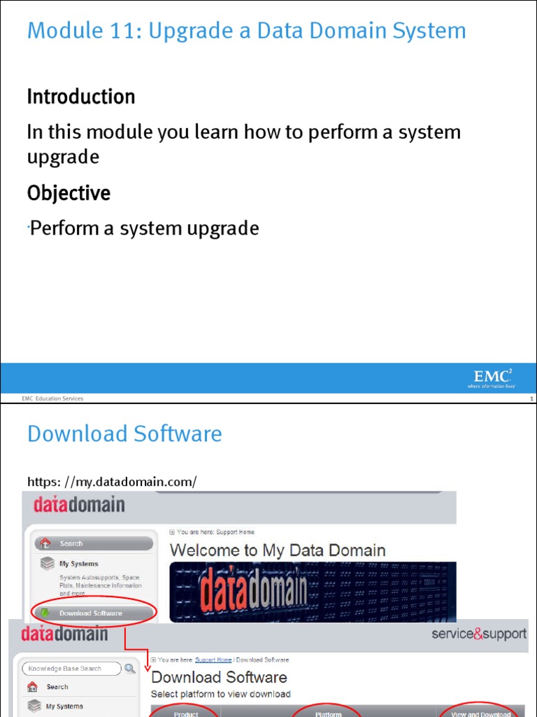 Module 11: Upgrade A Data Domain System | PDF