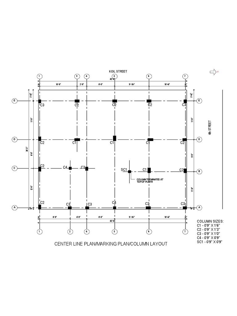 Center Line Plan/Marking Plan/Column Layout: C3 C2 C2 C2 C3 | PDF