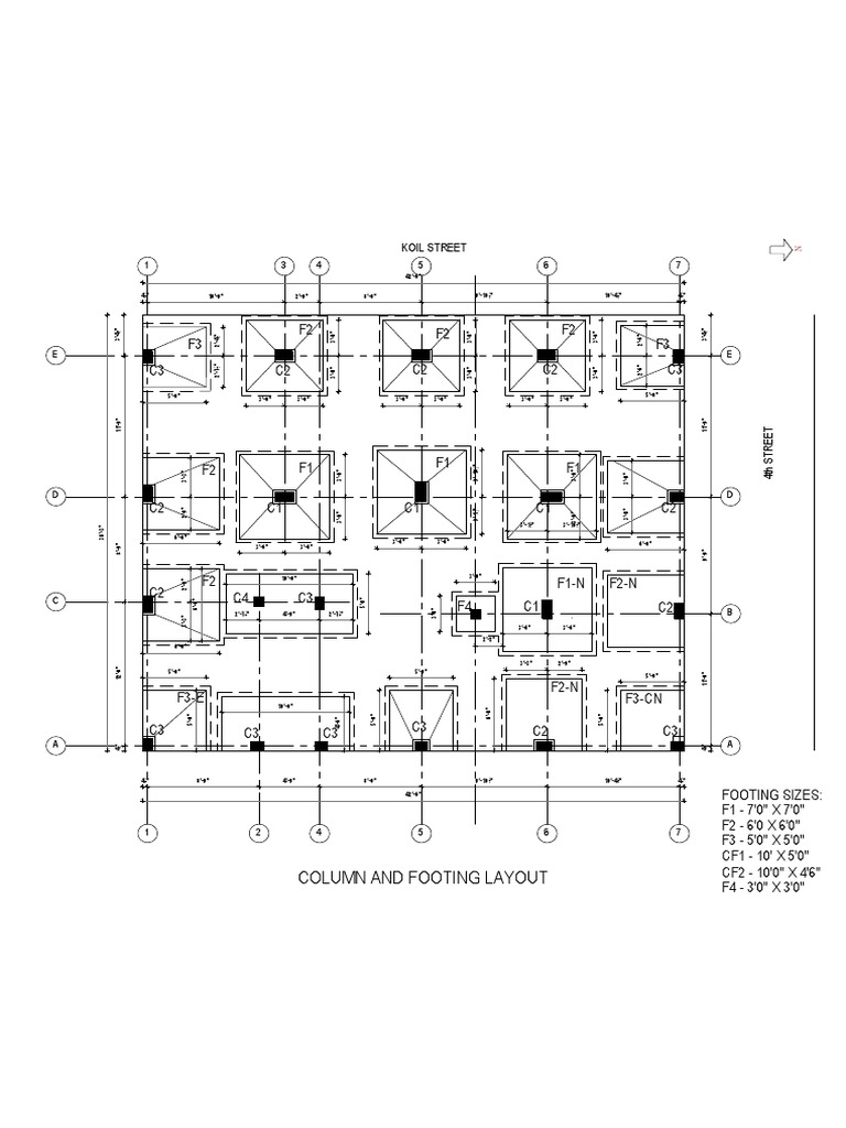 Column and Footing Layout: F3 F3 F2 F2 F2 | PDF