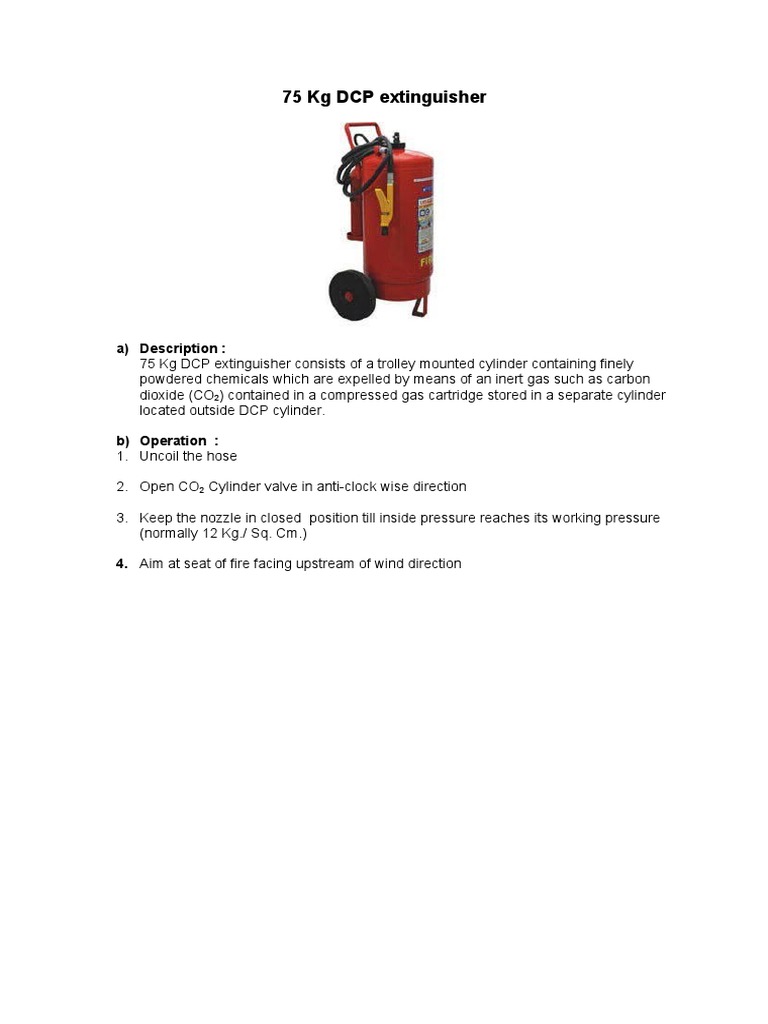 75 KG DCP Extinguisher | PDF | Gases | Mechanical Engineering