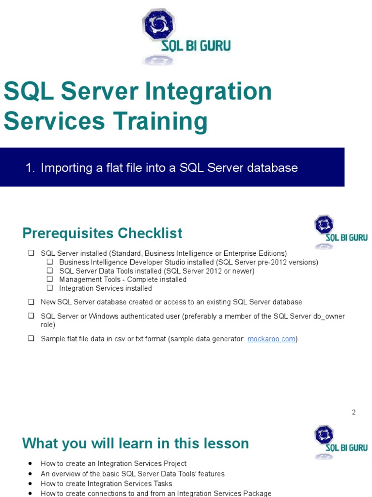 Flat File Import To A SQL Server Database | PDF | Computers