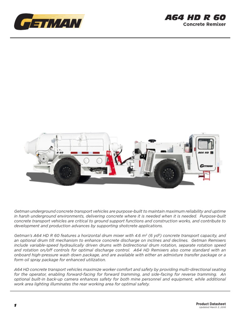 A64 HD R 60 Datasheet PDF | PDF | Brake | Transmission (Mechanics)