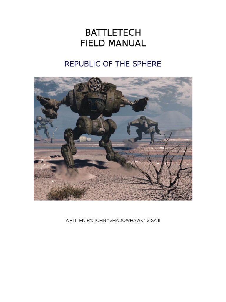 Battletech - MechWarrior DA - Field Manual - Republic of The Sphere ...