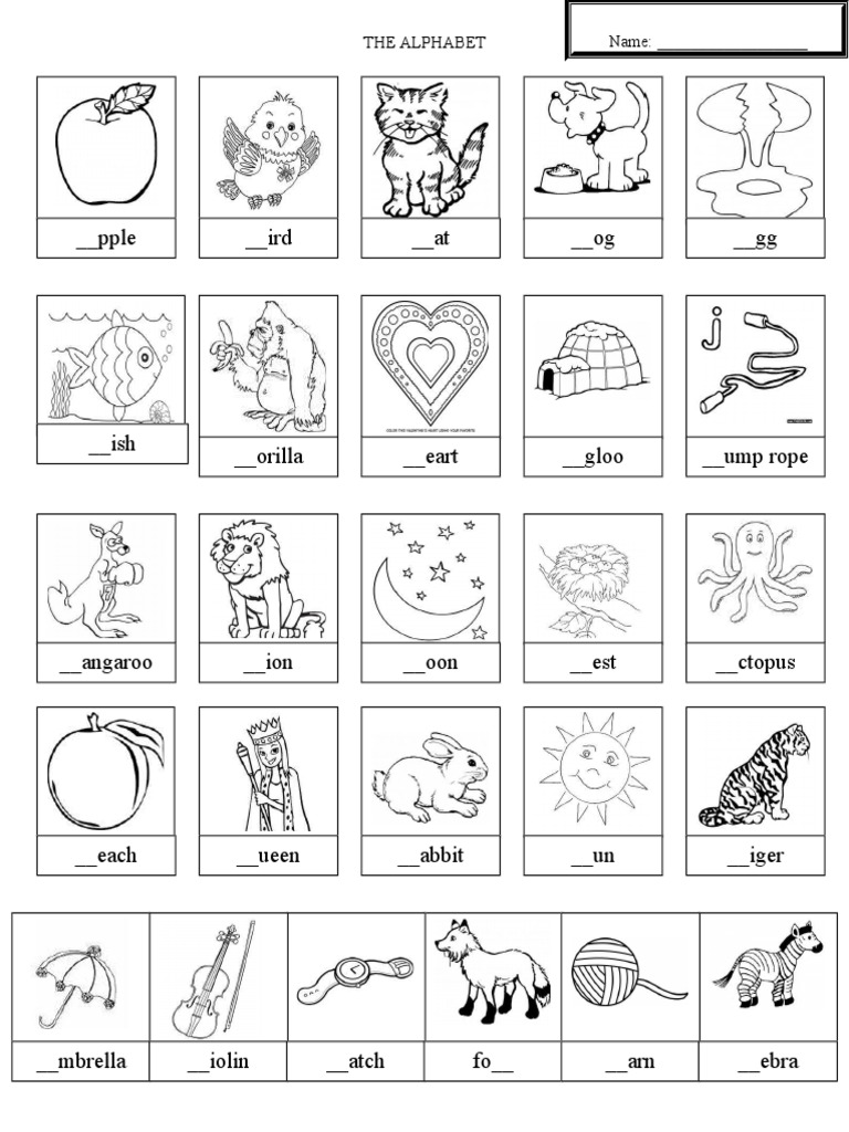 Pple - Ird - at - Og - GG: The Alphabet Name | PDF
