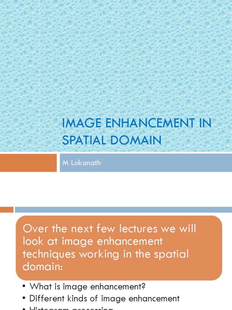 Image Enchancement in Spatial Domain | PDF | Image Editing ...