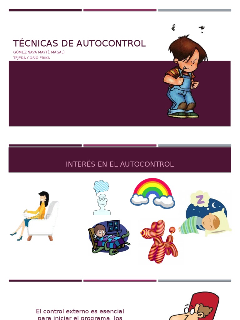 Técnicas de Autocontrol 1 | Desarrollo personal | Comportamiento