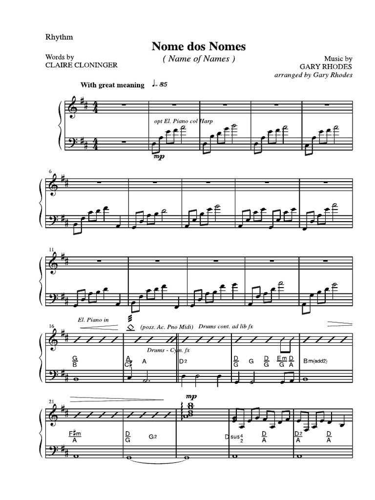 01 Name of Names Rhythm | PDF | Computers