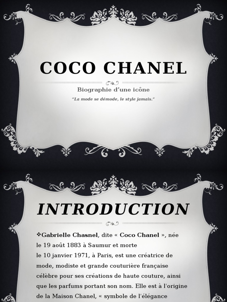 Biographie de Coco Chanel | PDF | Mode | Vêtements