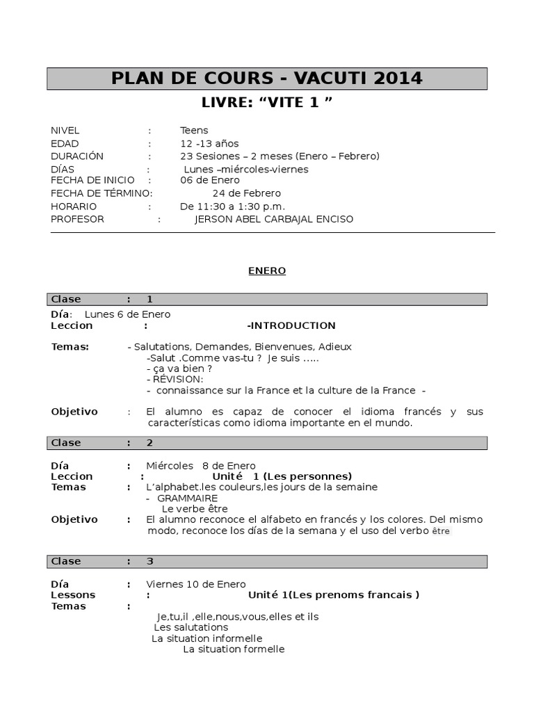 PLAN DE COURS.docxVACUTI 2014 FRANCAIS.docx | Tipología Lingüística ...