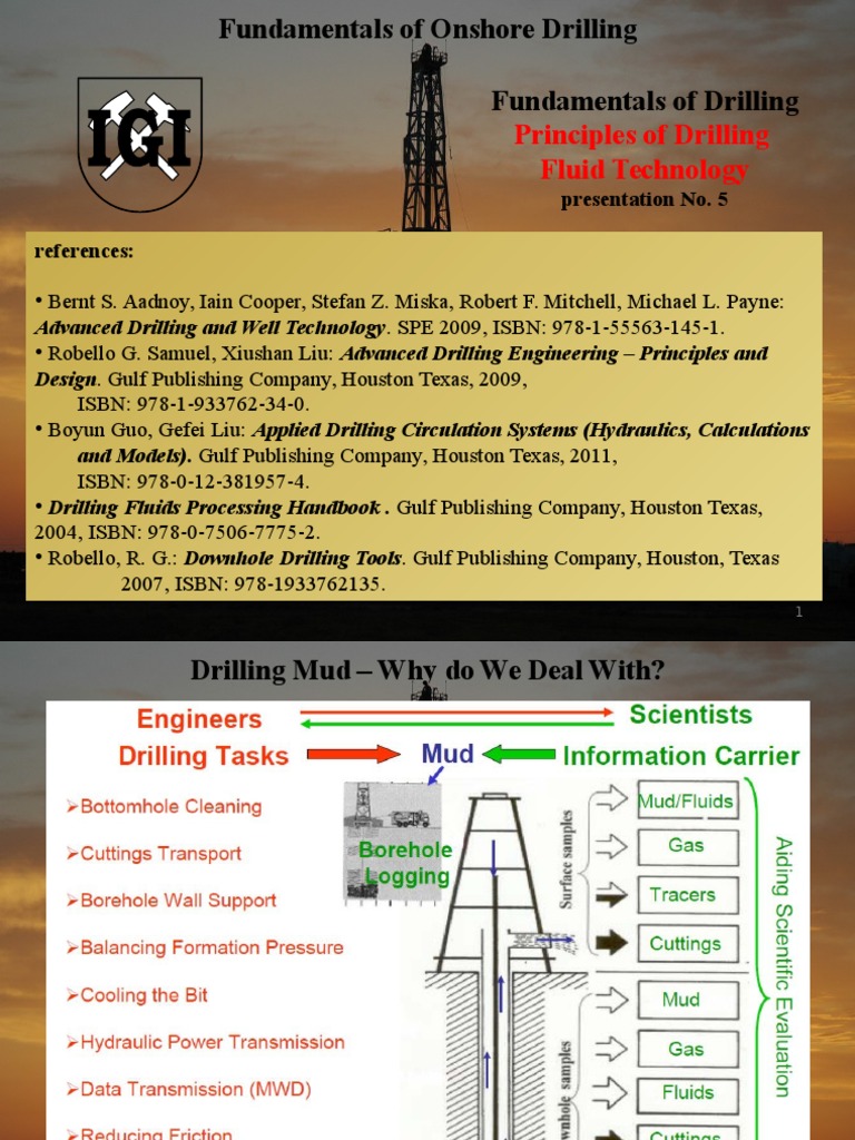 Principles of Drilling Fluid Technology: Presentation No. 5 References ...