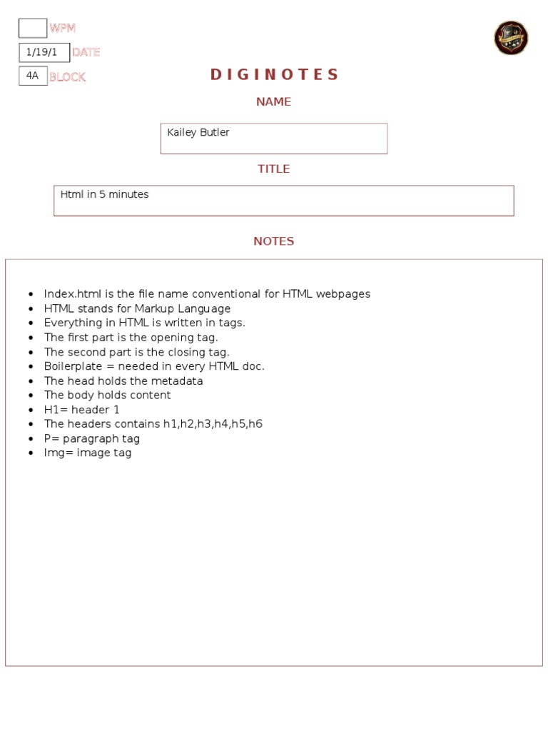 Diginotes Kailey Butler | PDF