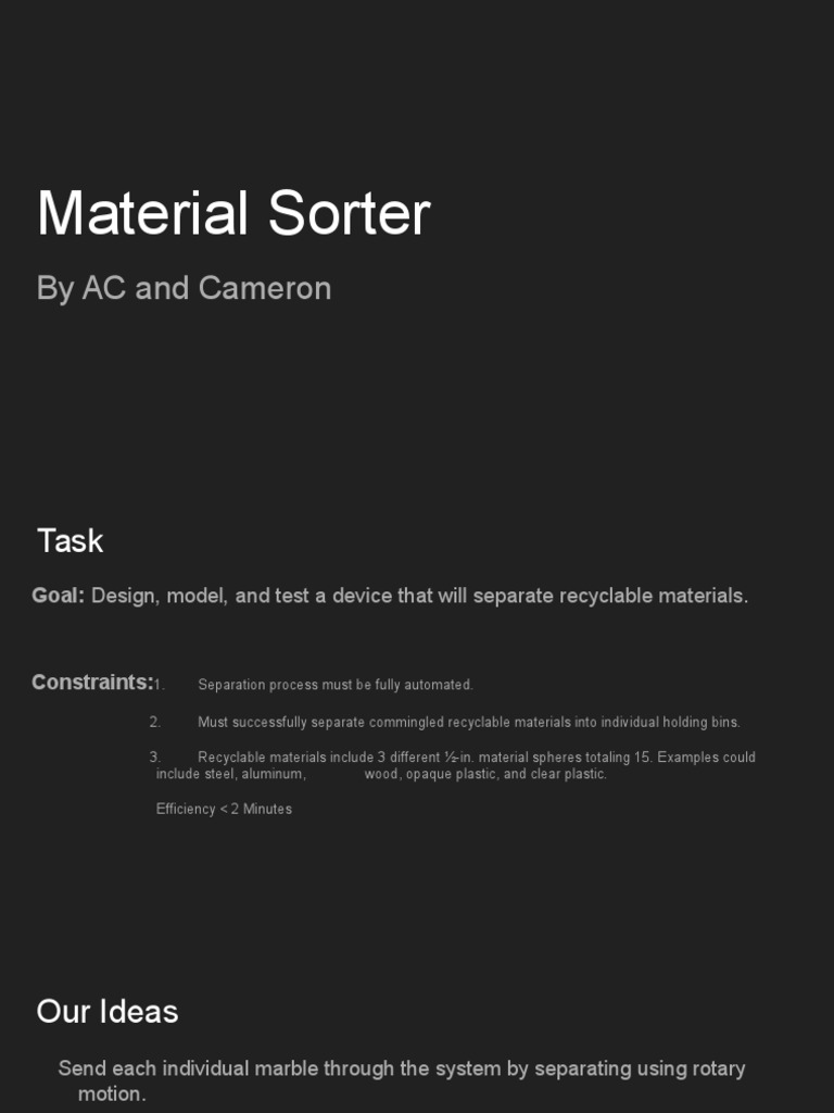 Material Sorter | PDF | Home & Garden