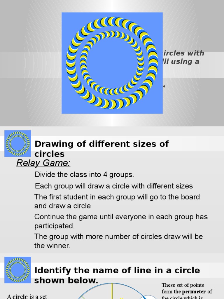 Drawing of Circles With Different Radii Using A Compass | PDF | Circle ...