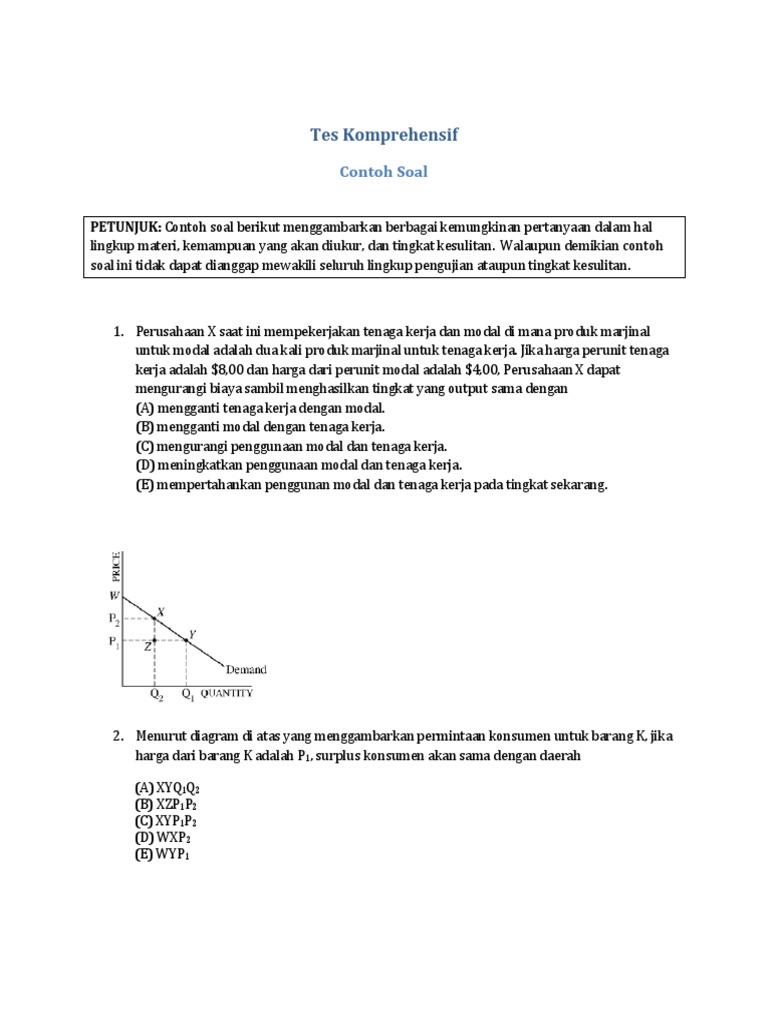 Contoh Tes Komprehensif PDF | PDF