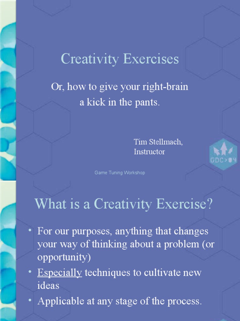 Creativity Exercises | PDF | Brainstorming | Cognition
