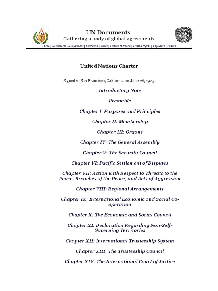 UN Documents: Gathering A Body of Global Agreements | PDF | United ...