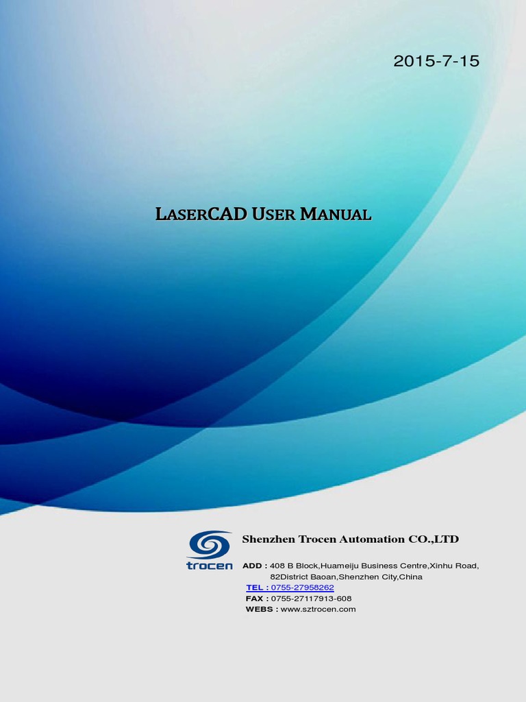 LaserCAD Manual | PDF | Point And Click | Installation (Computer Programs)