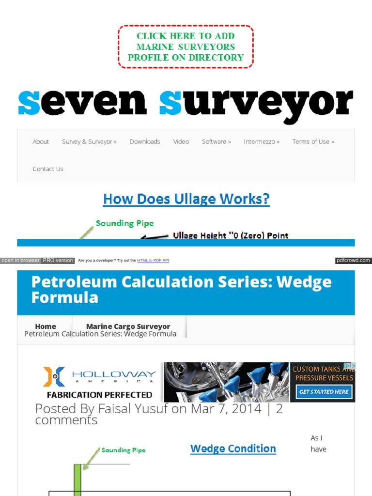 Www Sevensurveyor Com Wedge Formula | Surveying | Volume