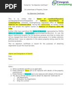 NOC Letter Format For GST Registration | PDF