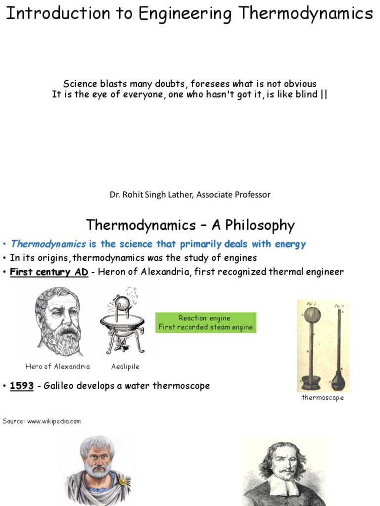 Introduction To Thermodynamics | PDF | Thermodynamics | Thermodynamic ...