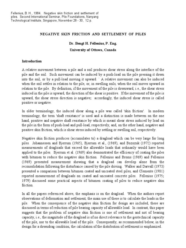 Negative Skin Friction PDF | PDF