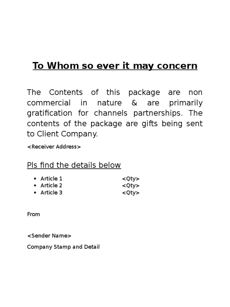 Non-Commercial Parcel Formate - Template | PDF | Freight Transport ...