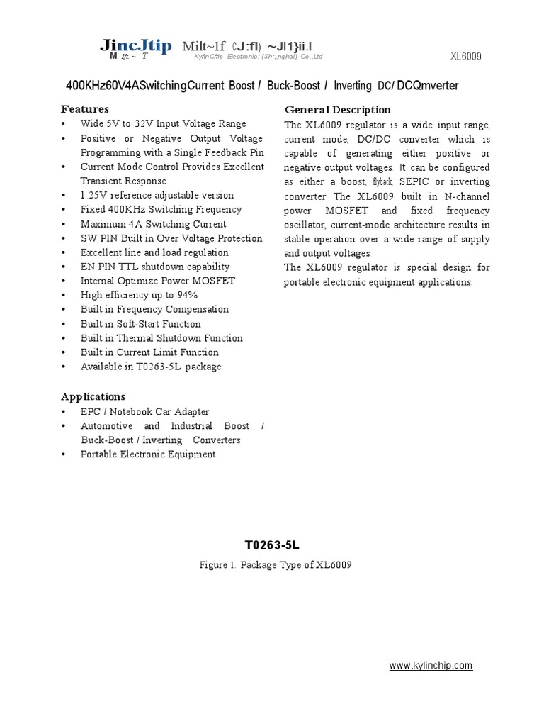 XL6009 DC DC Converter Datasheet | PDF | Electricity | Electronic ...