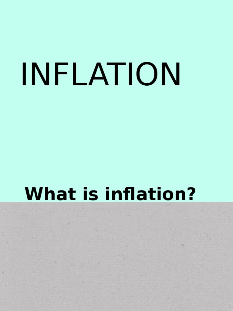 Inflation Intro | PDF | Inflation | Interest