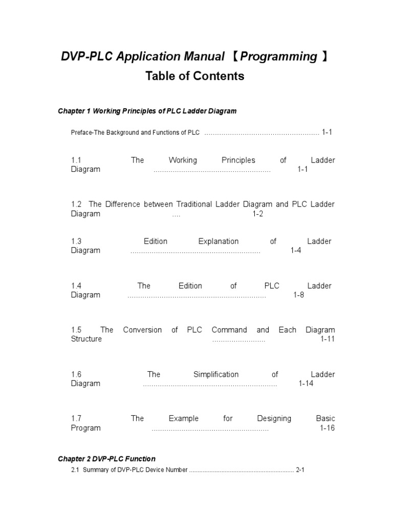 DVP-PLC Application Manual: 【Programming 】 | PDF