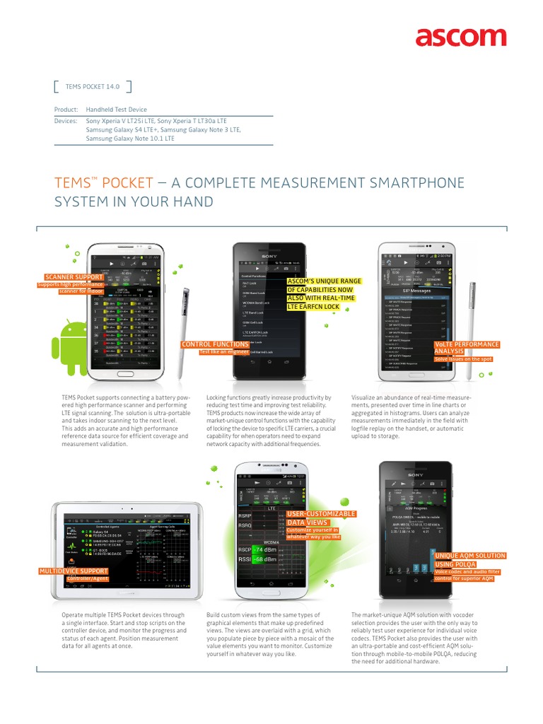 Tems Pocket 14.0 Feature Specific Datasheet-2 | Lte (Telecommunication ...