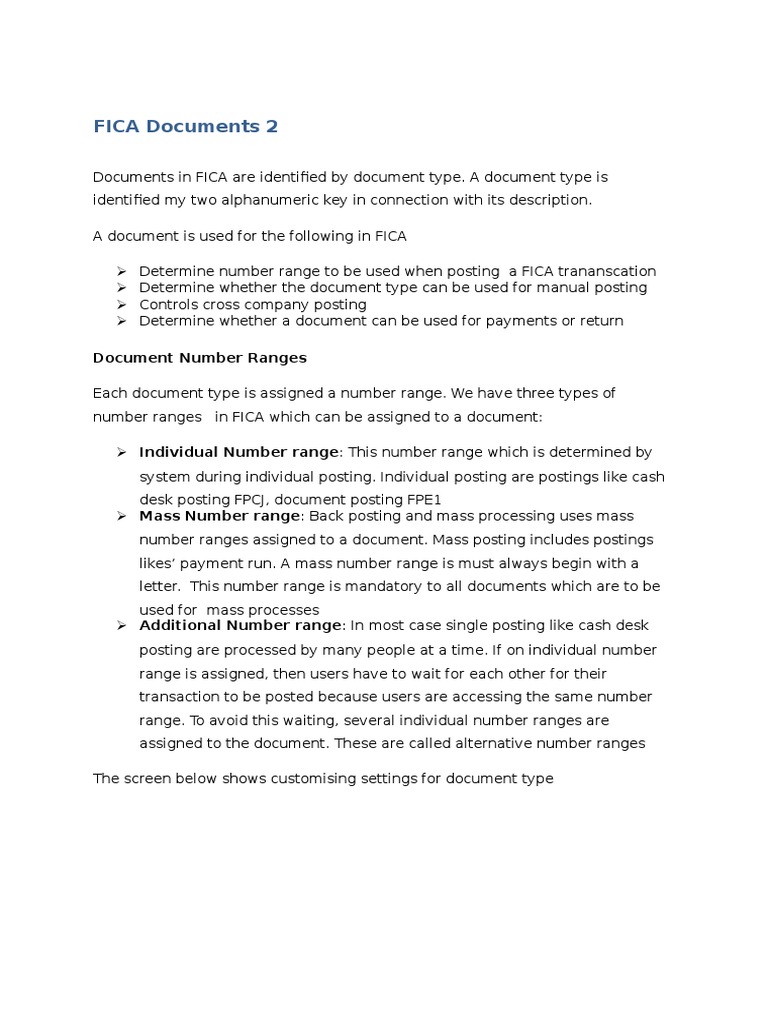 FICA Documents 2 | Payments | Business