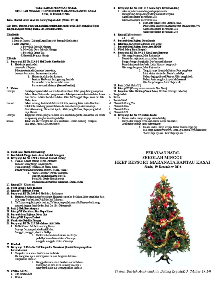 Tata Ibadah Natal SKM | PDF