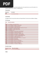 SAP Trial Balance Tcodes | PDF | Financial Accounting | Invoice