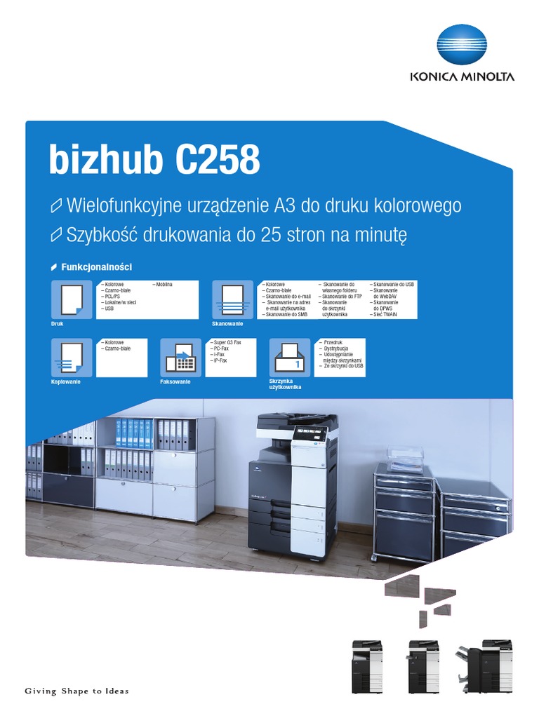 Bizhub c258 Datasheet PL L | PDF