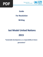 MUN Draft Resolution Guide | PDF | United Nations | International Relations