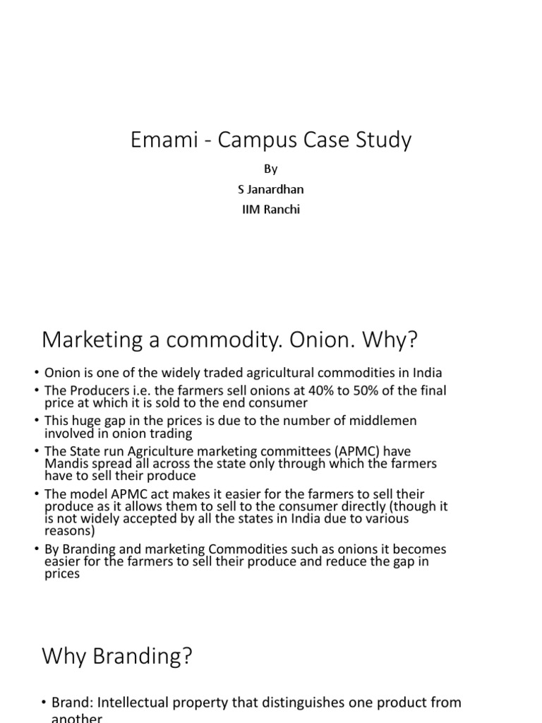 Emami - Campus Case Study: by S Janardhan IIM Ranchi | PDF