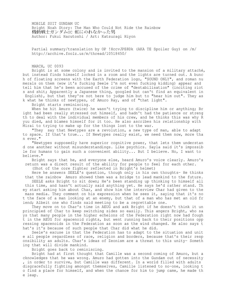 Bright Noah Story - The Man Who Could Not Ride The Rainbow | PDF ...