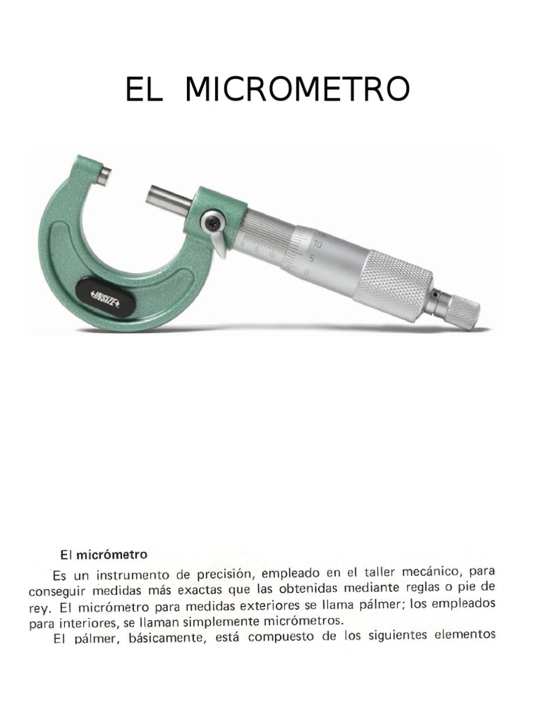 Guía de Uso y Cuidado del Micrómetro | PDF