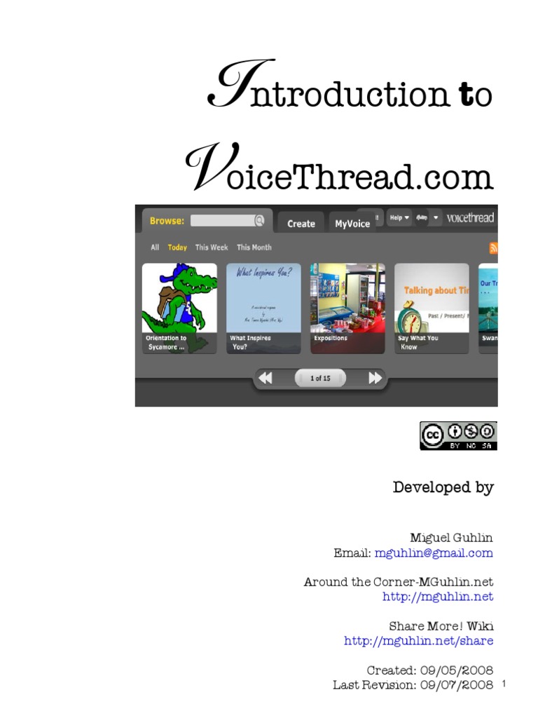 Voicethread Tutorial | PDF | Multimedia | Digital Technology